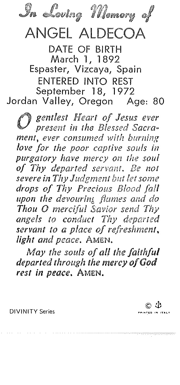 Angel Aldecoa - The Basque Museum & Cultural Center | Boise, ID