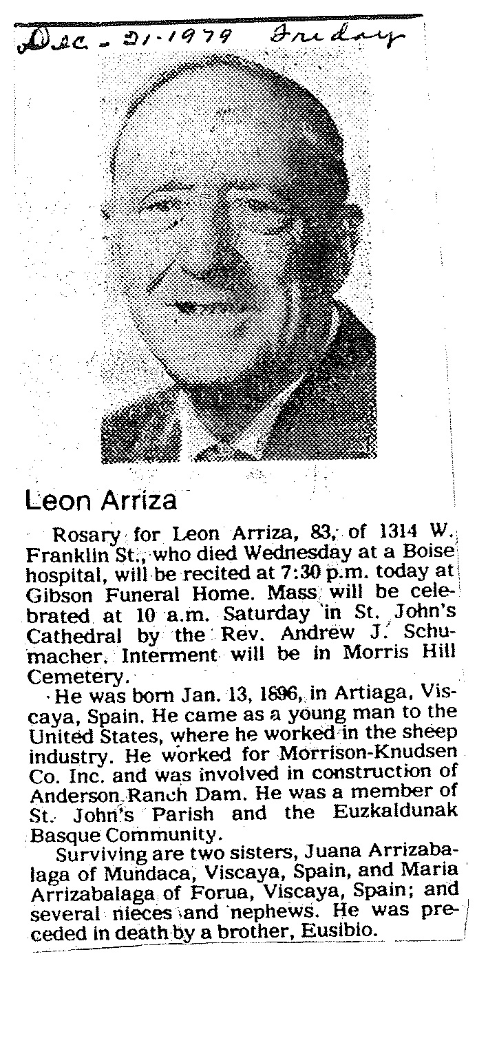 Leon Arriza - The Basque Museum & Cultural Center | Boise, ID
