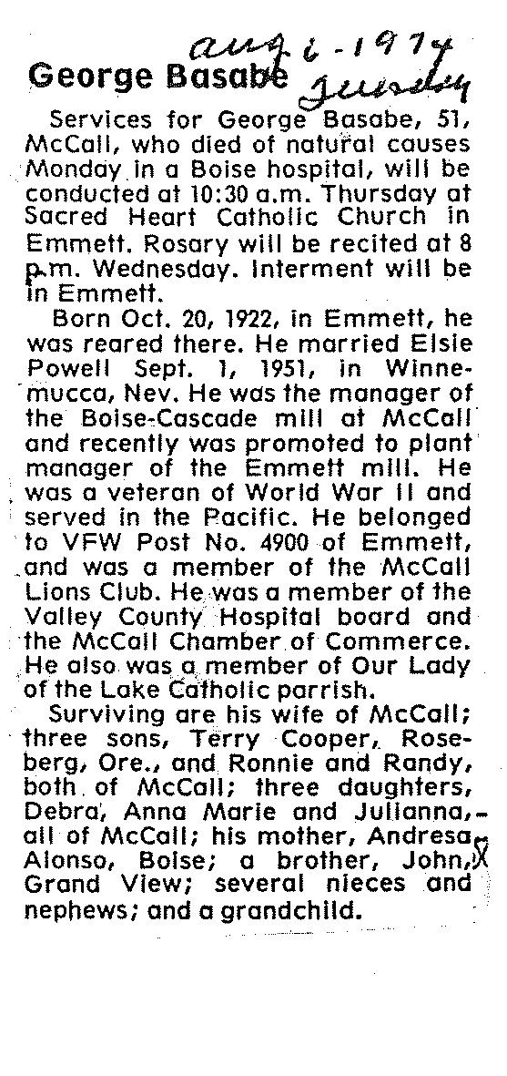 George Basabe - The Basque Museum & Cultural Center | Boise, ID