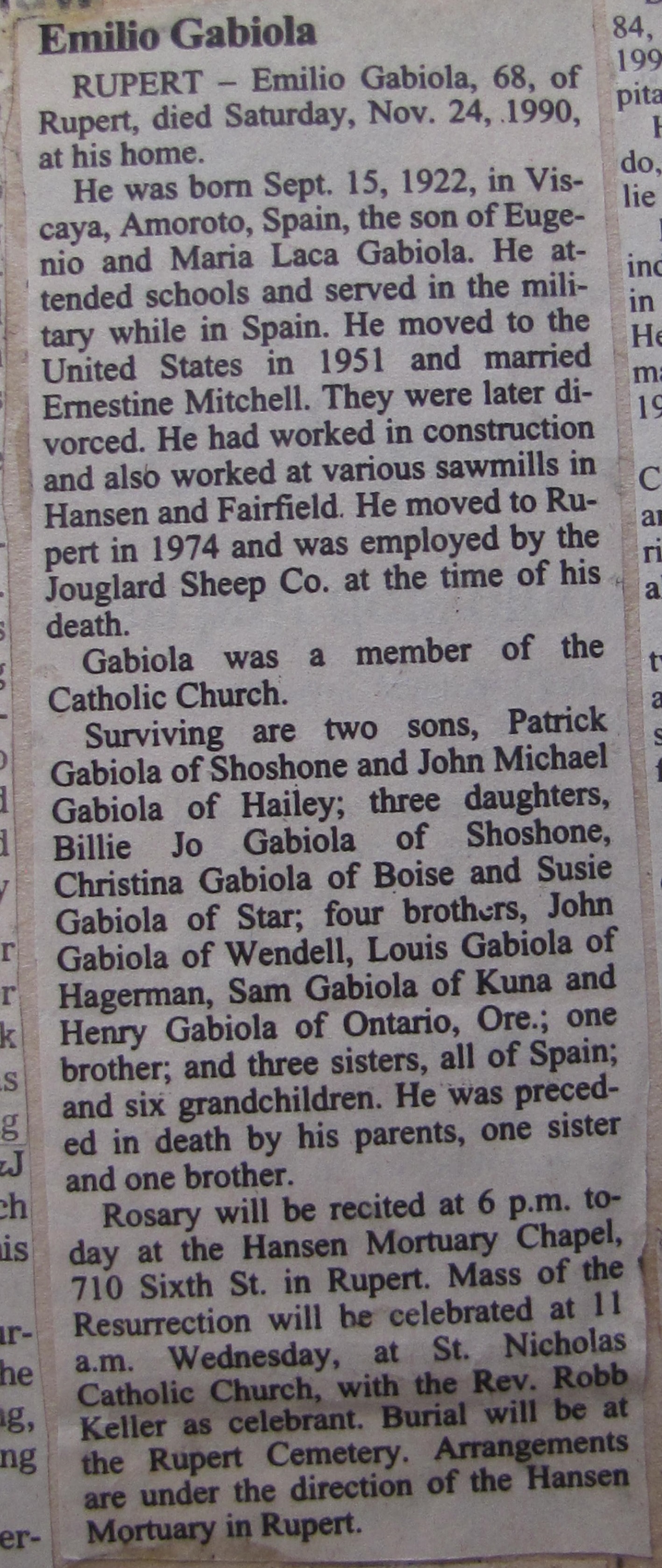 Emilio Gabiola - The Basque Museum & Cultural Center | Boise, ID