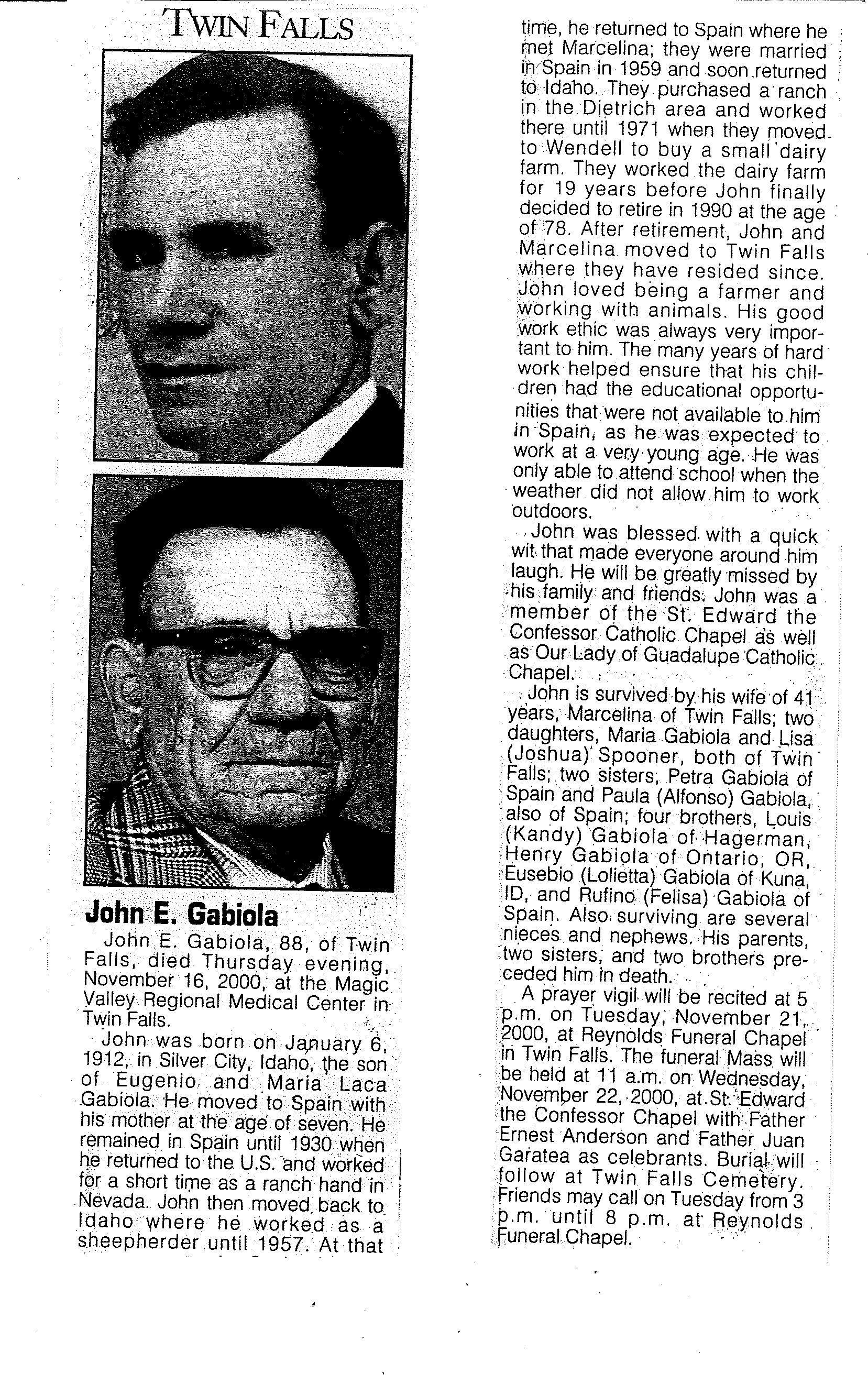 John E. Gabiola - The Basque Museum & Cultural Center | Boise, ID