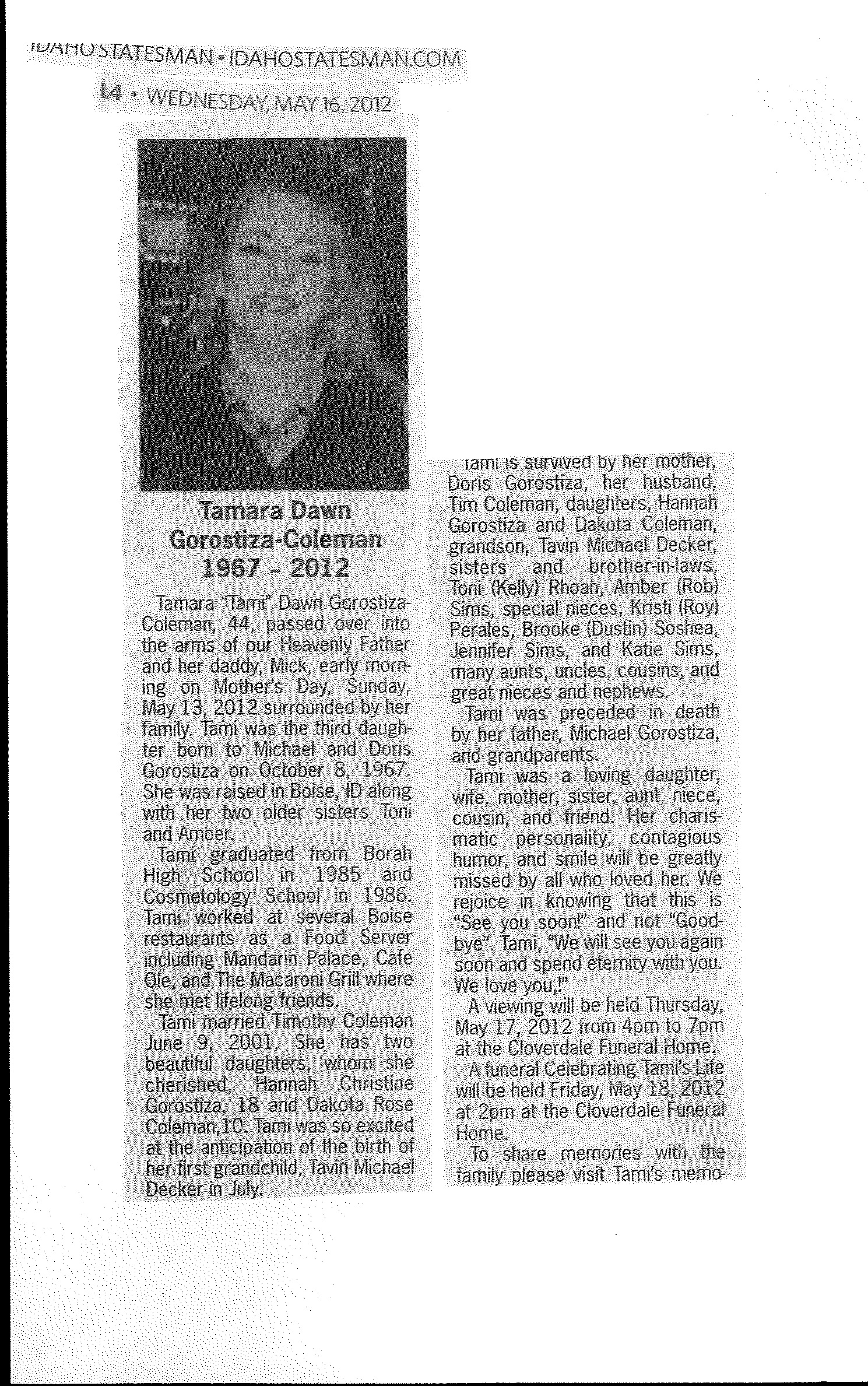 Tamara "Tami" Dawn Gorostiza-Coleman - The Basque Museum & Cultural ...