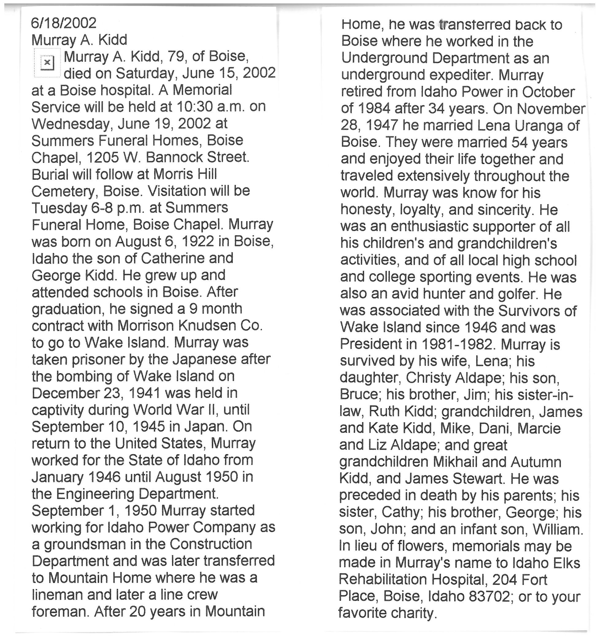 Murray A. Kidd - The Basque Museum & Cultural Center | Boise, ID