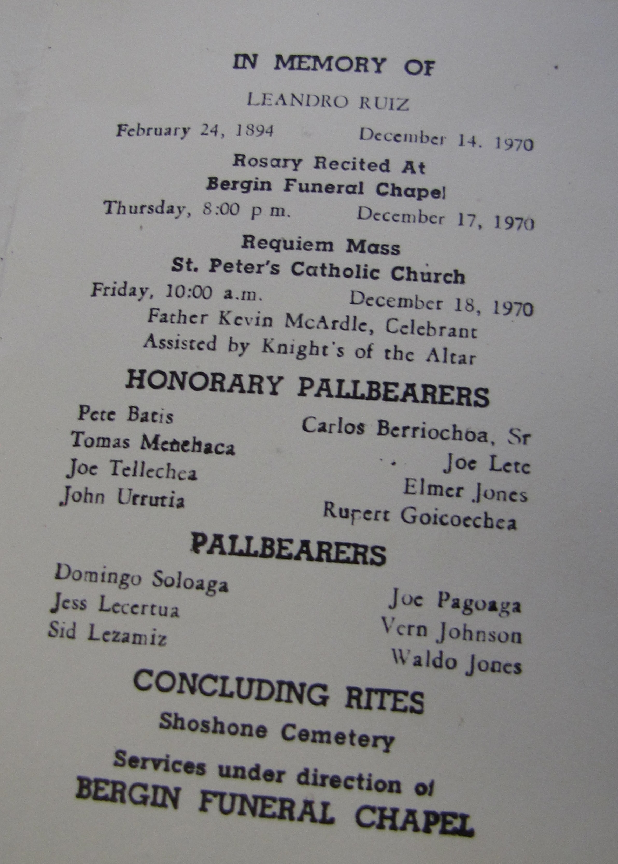 Leandro Ruiz - The Basque Museum & Cultural Center | Boise, ID