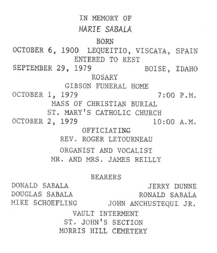 Marie Sabala - The Basque Museum & Cultural Center | Boise, ID