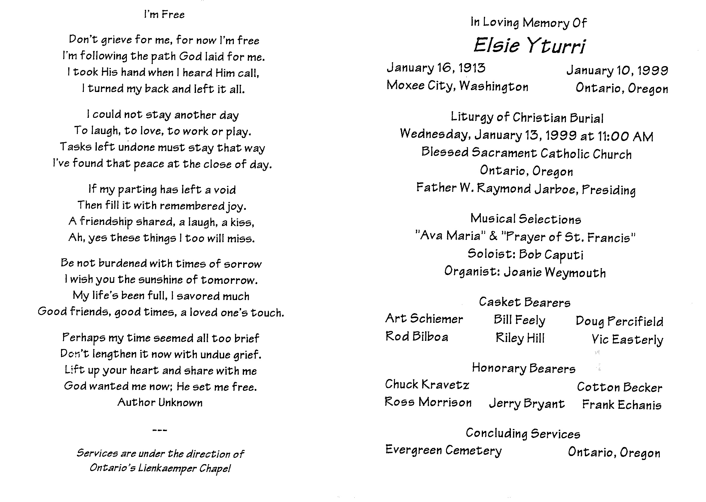 Elsie (Rivard) Yturri - The Basque Museum & Cultural Center | Boise, ID