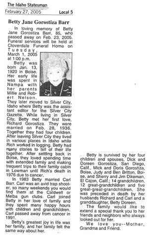 Betty Jane (Nelson) Barr - The Basque Museum & Cultural Center | Boise, ID