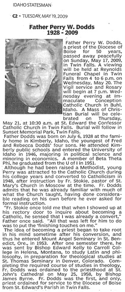 Perry "Father Dodds" W. Dodds - The Basque Museum & Cultural Center ...