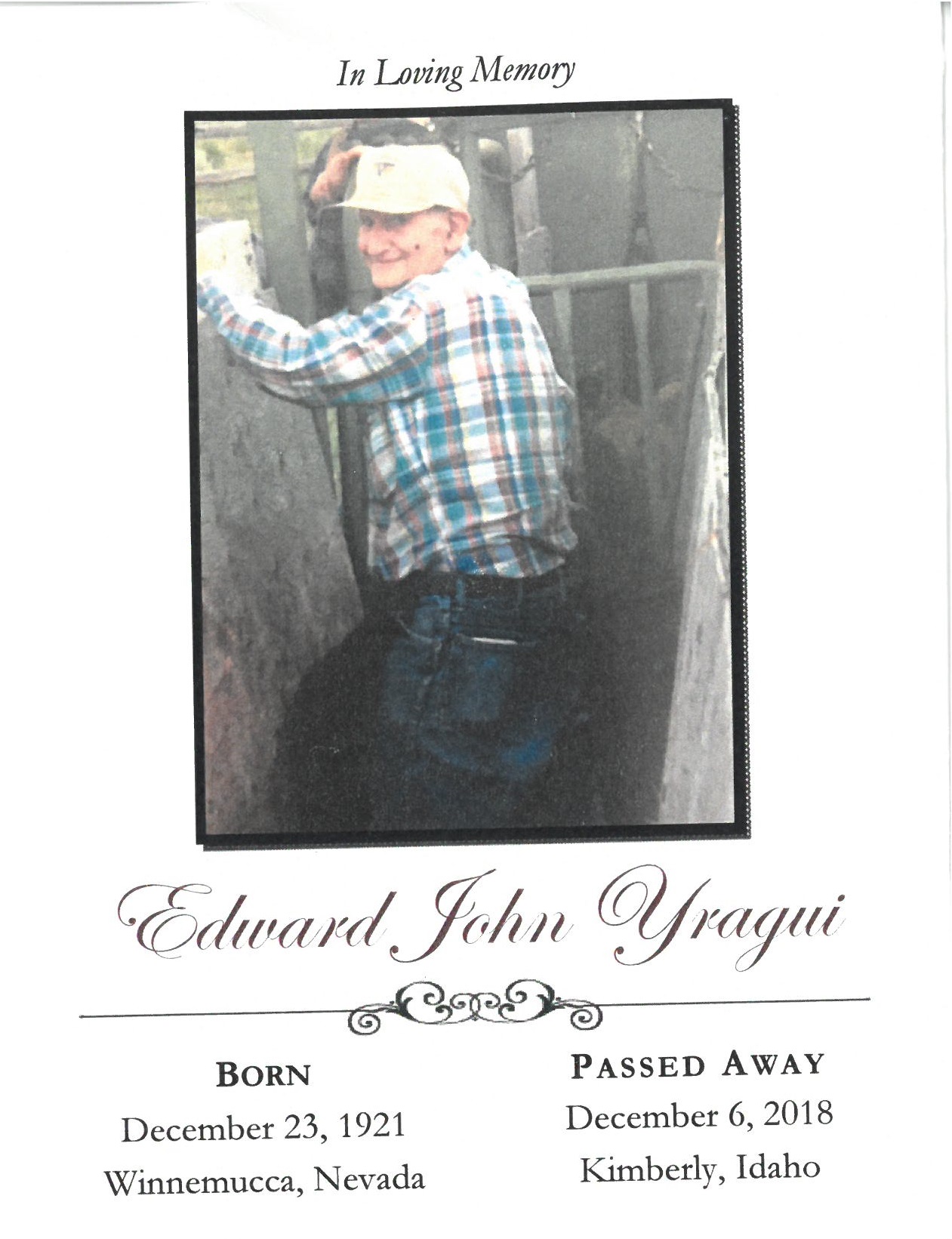 Edward John Yragui - The Basque Museum & Cultural Center | Boise, ID
