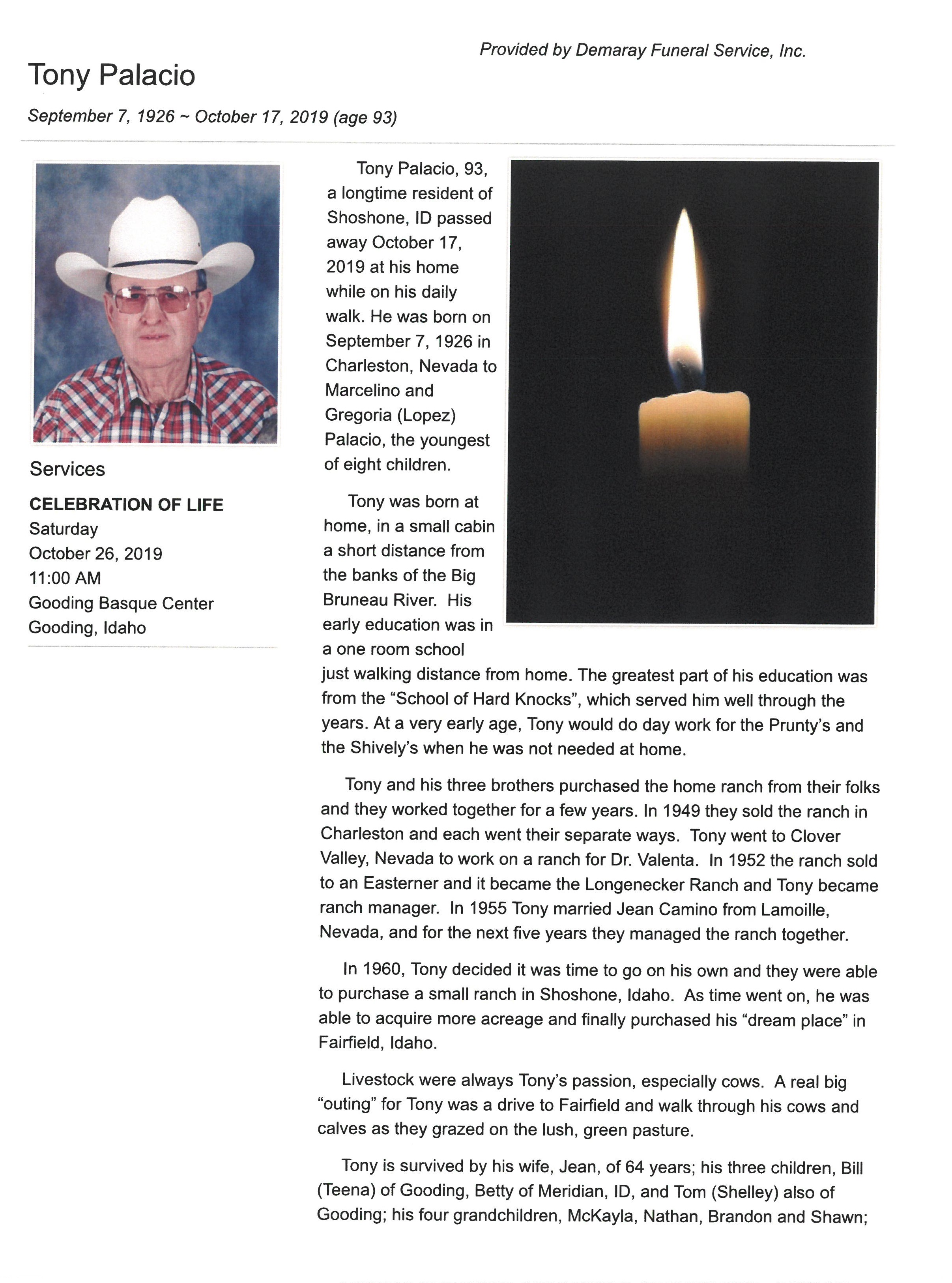 Tony Palacio - The Basque Museum & Cultural Center | Boise, ID