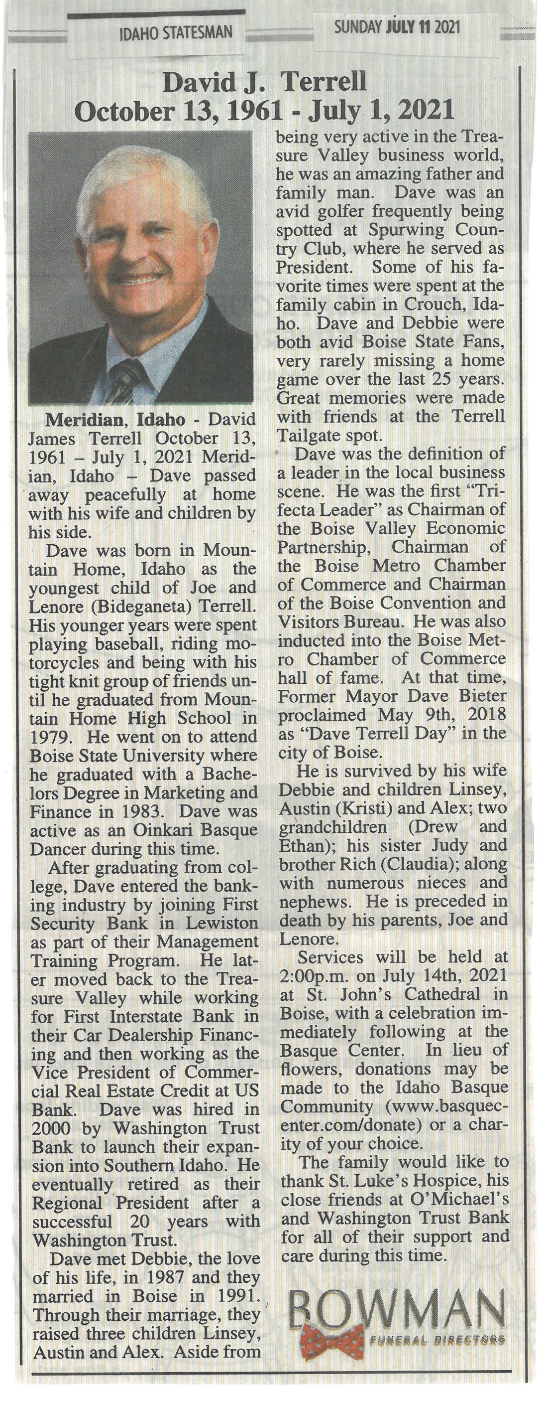 David "Dave" James Terrell - The Basque Museum & Cultural Center ...