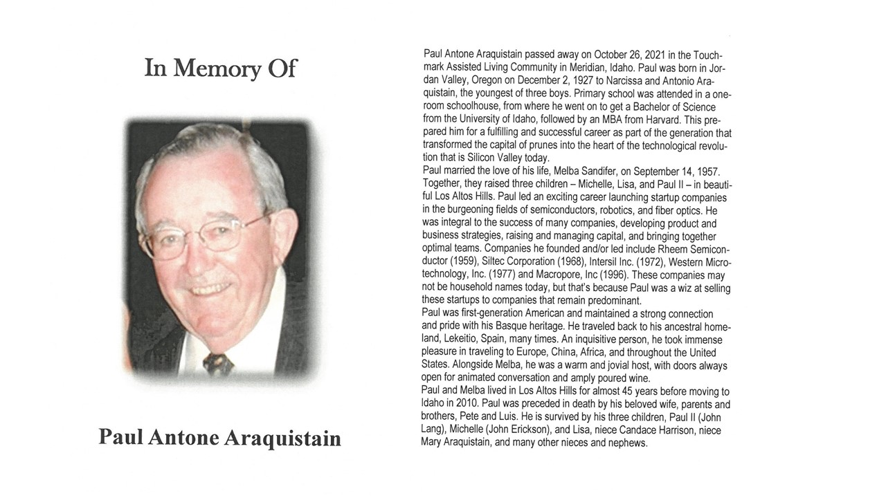 Paul Antone Araquistain - The Basque Museum & Cultural Center | Boise, ID