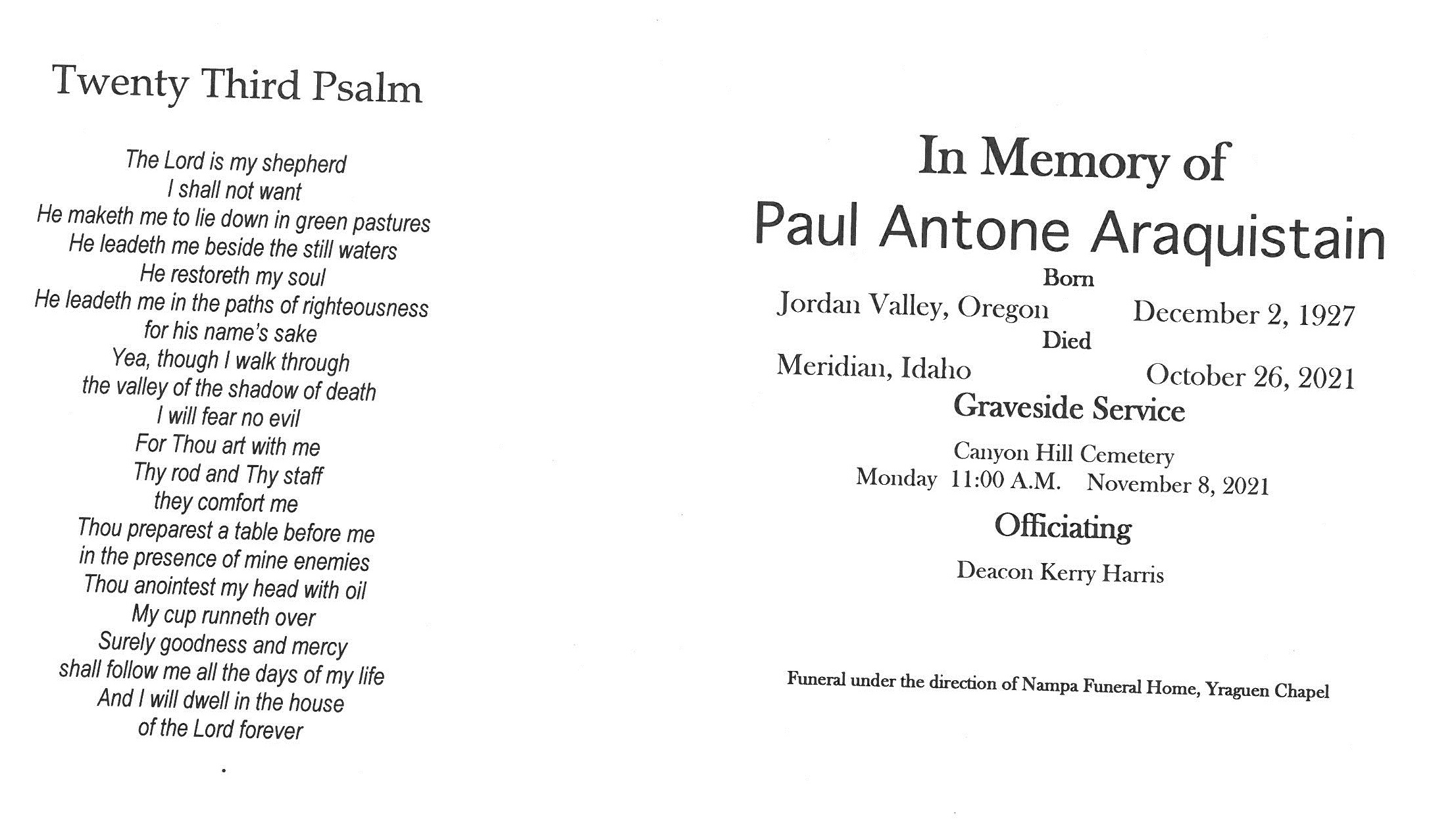 Paul Antone Araquistain - The Basque Museum & Cultural Center | Boise, ID