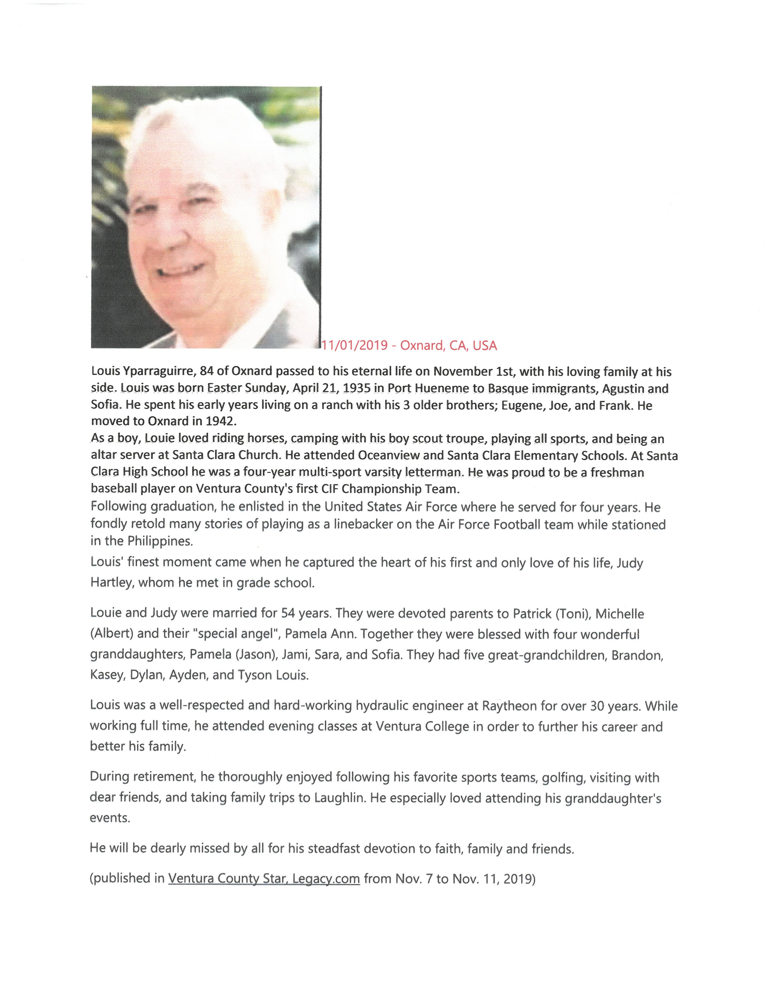 Louis "Louie" Yparraguirre - The Basque Museum & Cultural Center ...