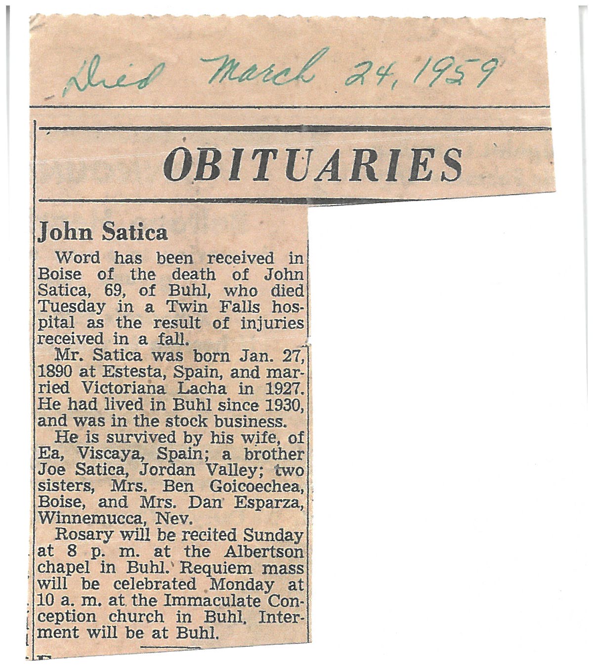 John Satica - The Basque Museum & Cultural Center | Boise, ID