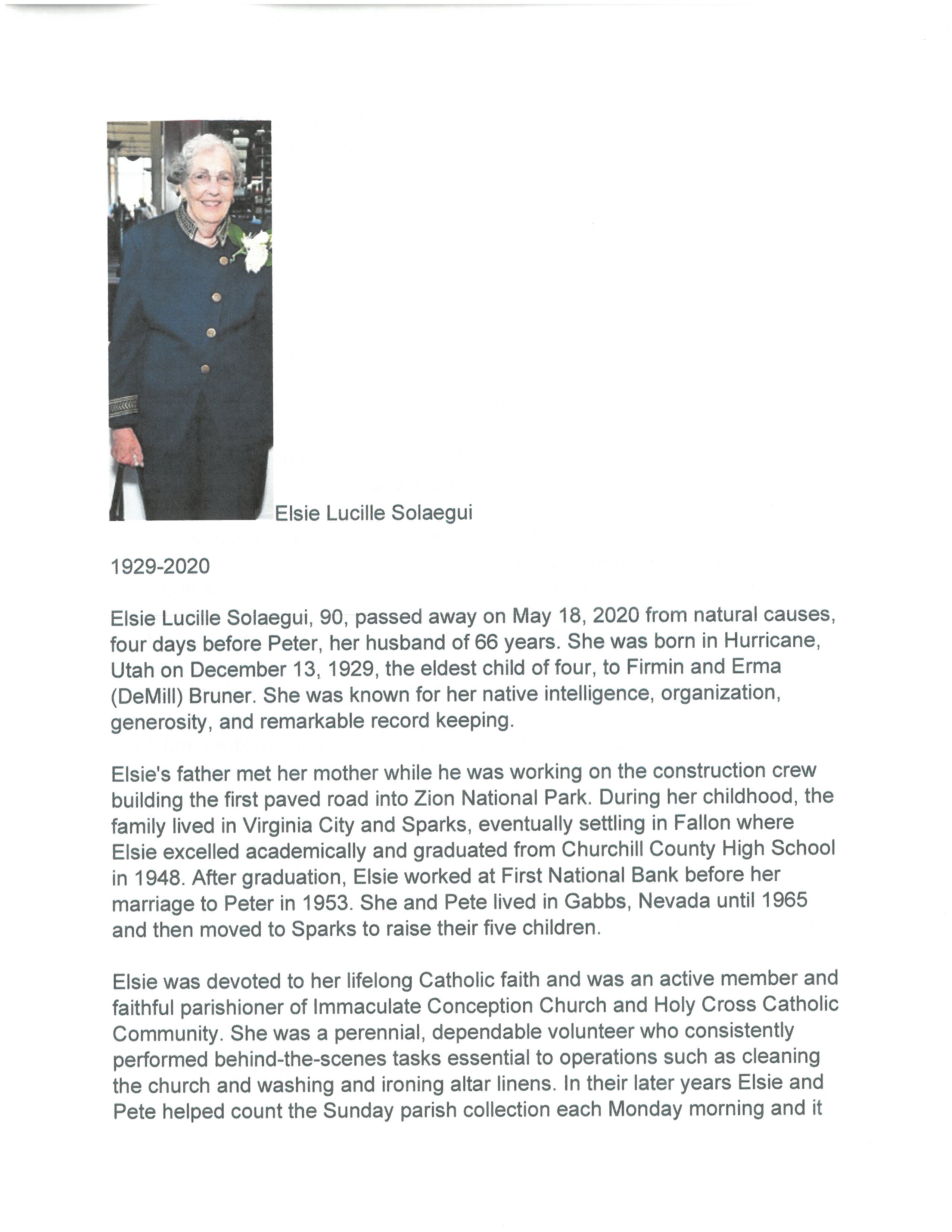 Elsie Lucille (Bruner) Solaegui - The Basque Museum & Cultural Center ...