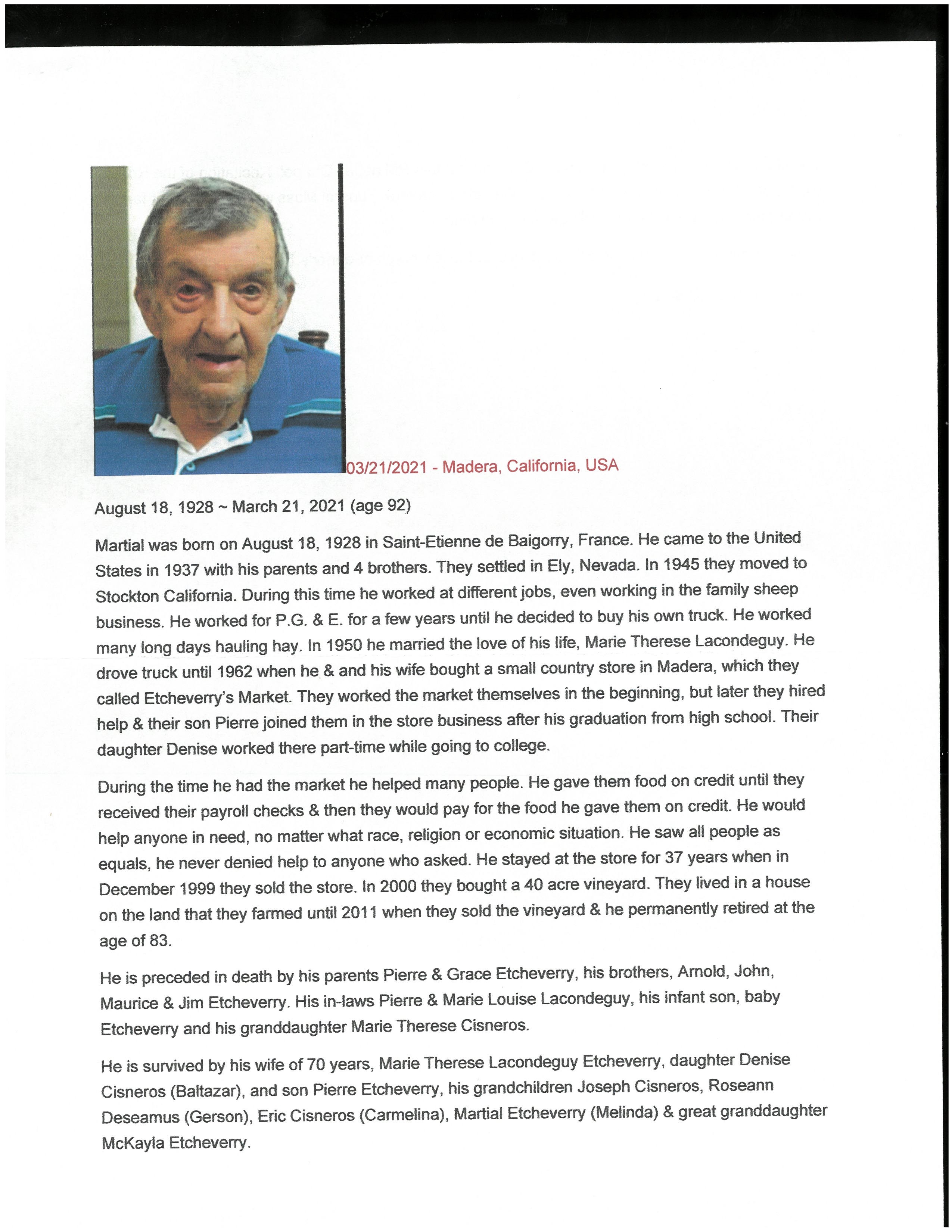 Martial Etcheverry - The Basque Museum & Cultural Center | Boise, ID