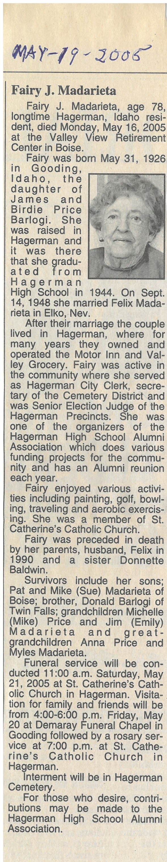 Fairy Jean (Barlogi) Madarieta - The Basque Museum & Cultural Center ...