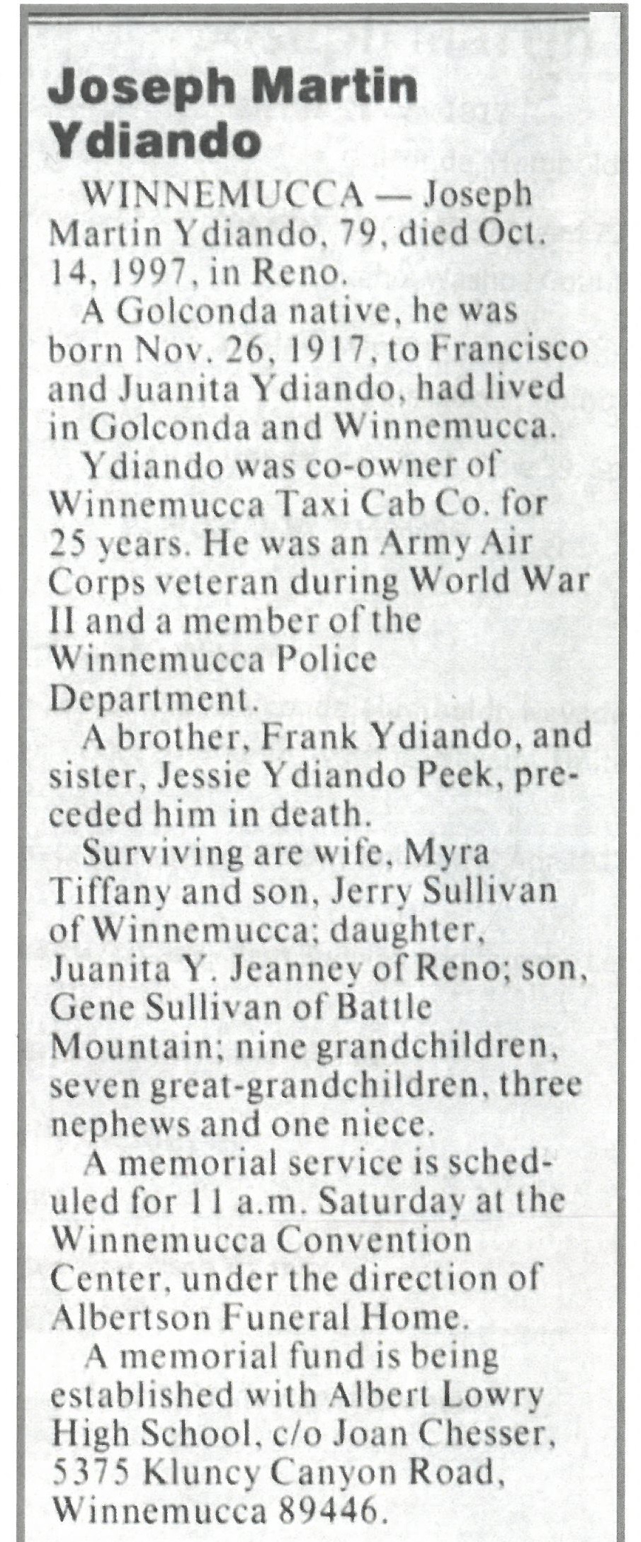 Joseph Martin Ydiando - The Basque Museum & Cultural Center | Boise, ID