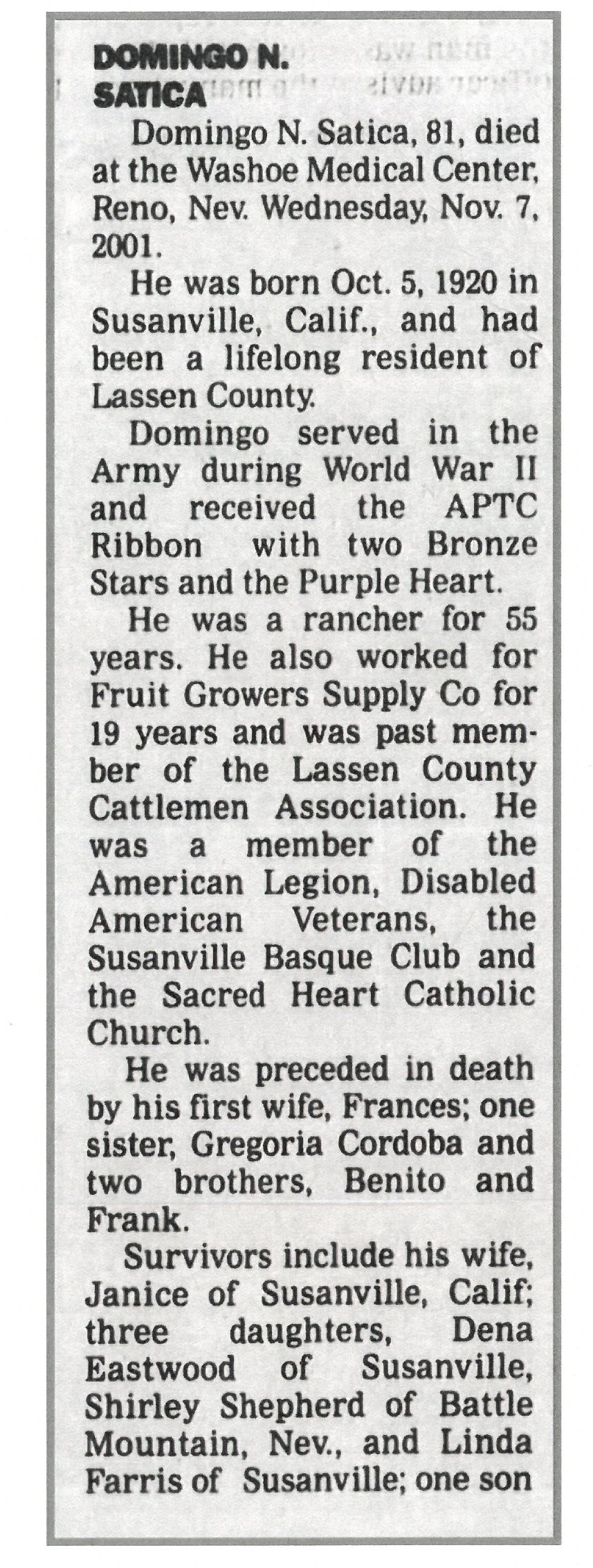 Domingo N. Satica - The Basque Museum & Cultural Center | Boise, ID