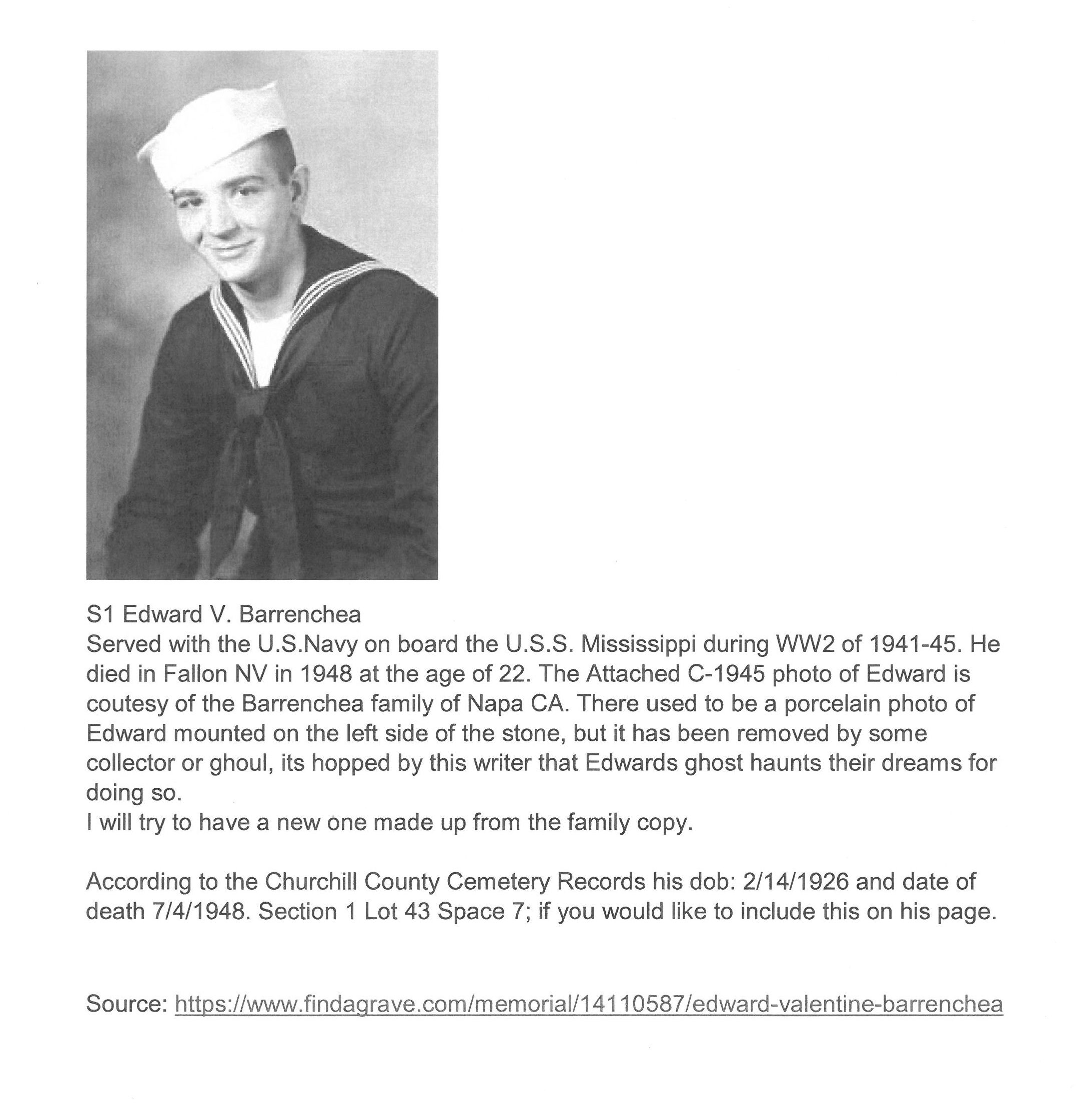 Edward Valentine Barranchea - The Basque Museum & Cultural Center ...