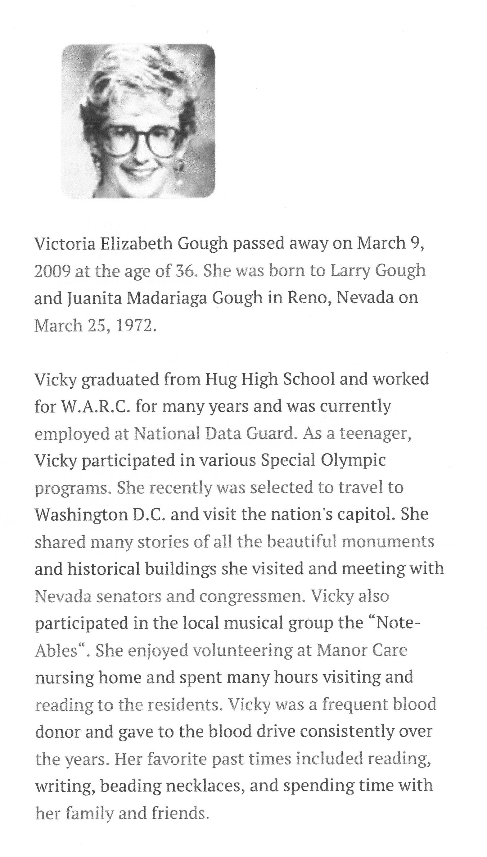 Victoria "Vicky" Elizabeth Gough - The Basque Museum & Cultural Center ...