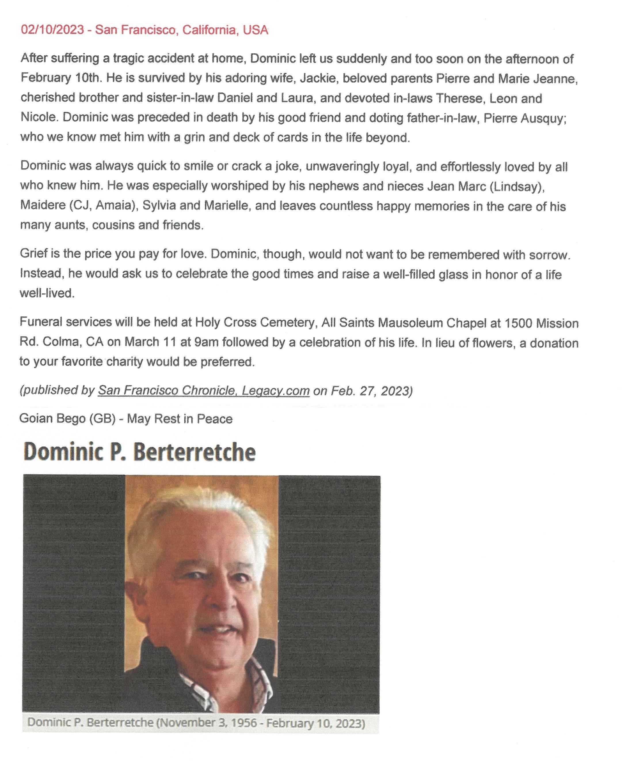 Dominic P. Berterretche - The Basque Museum & Cultural Center | Boise, ID