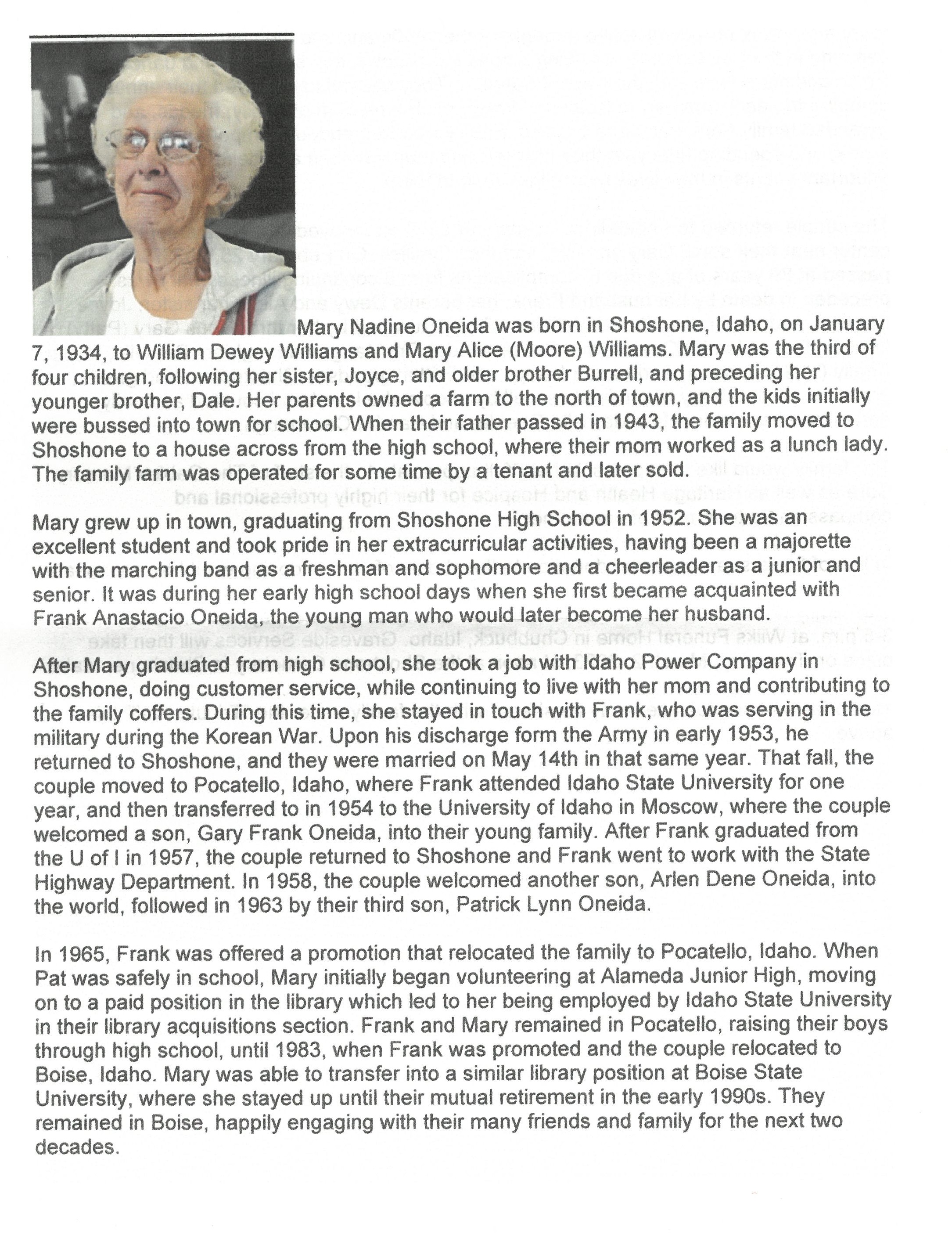 Mary Nadine (Williams) Oneida - The Basque Museum & Cultural Center ...