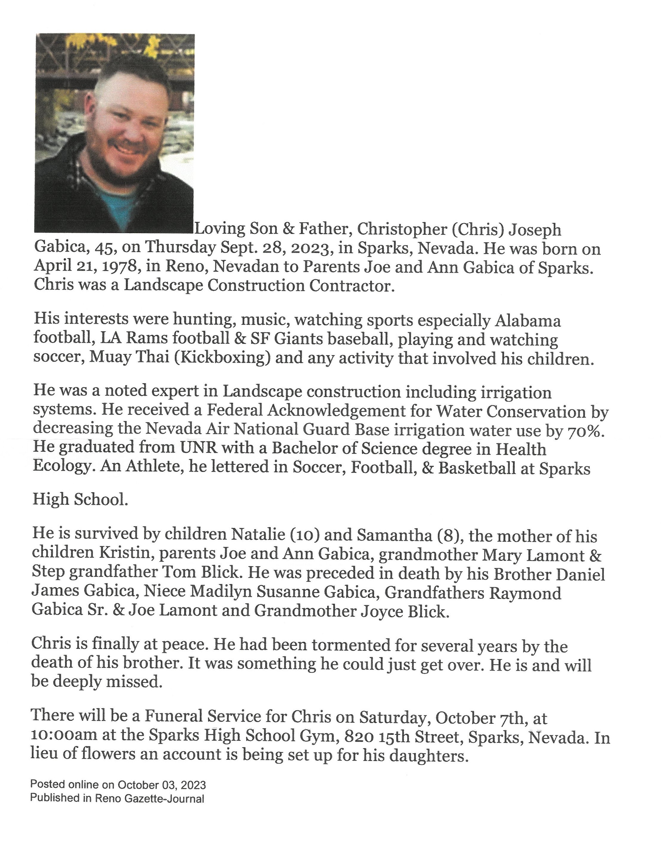 Christopher "Chris" Joseph Gabica - The Basque Museum & Cultural Center ...