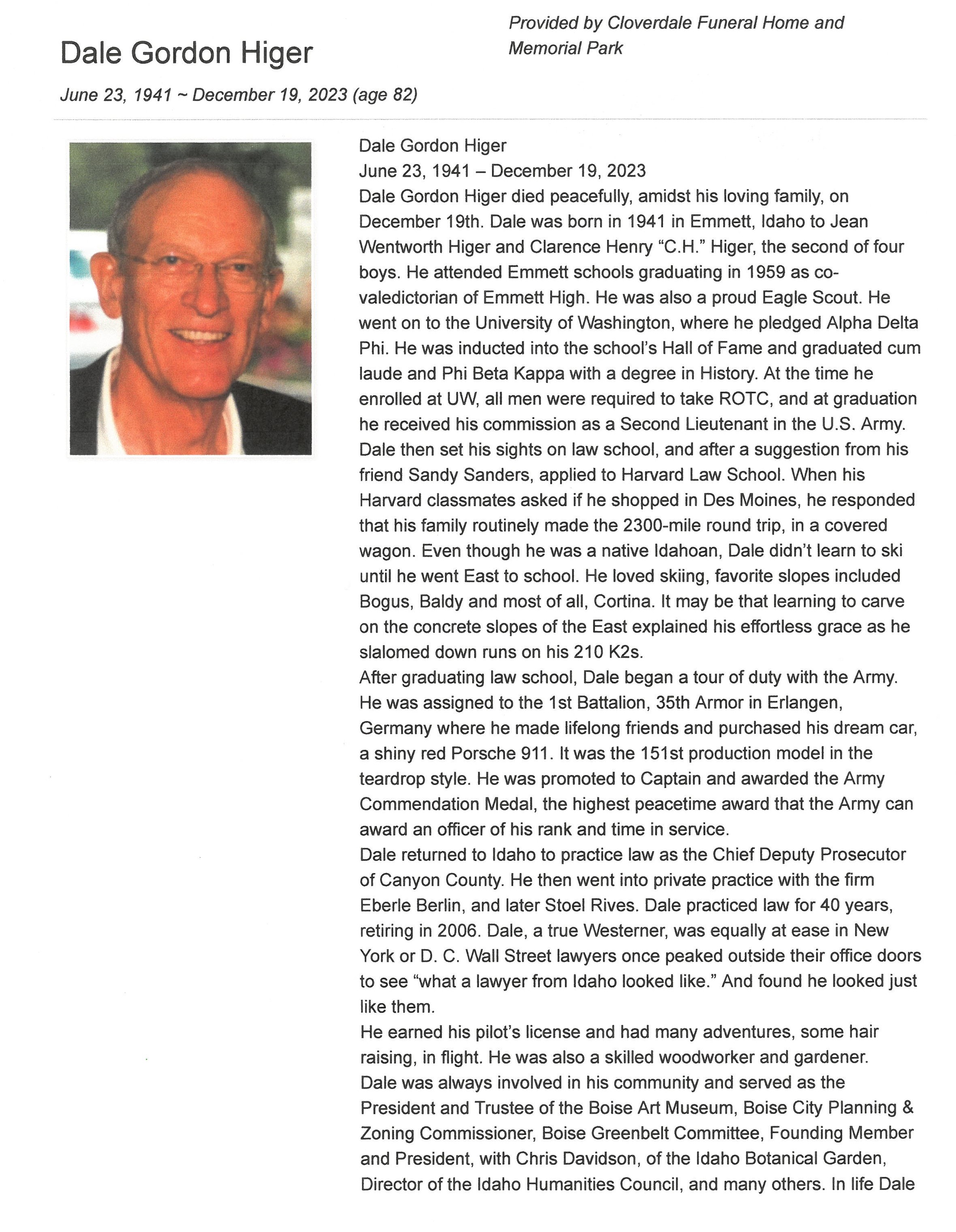 Dale Gordon Higer - The Basque Museum & Cultural Center | Boise, ID