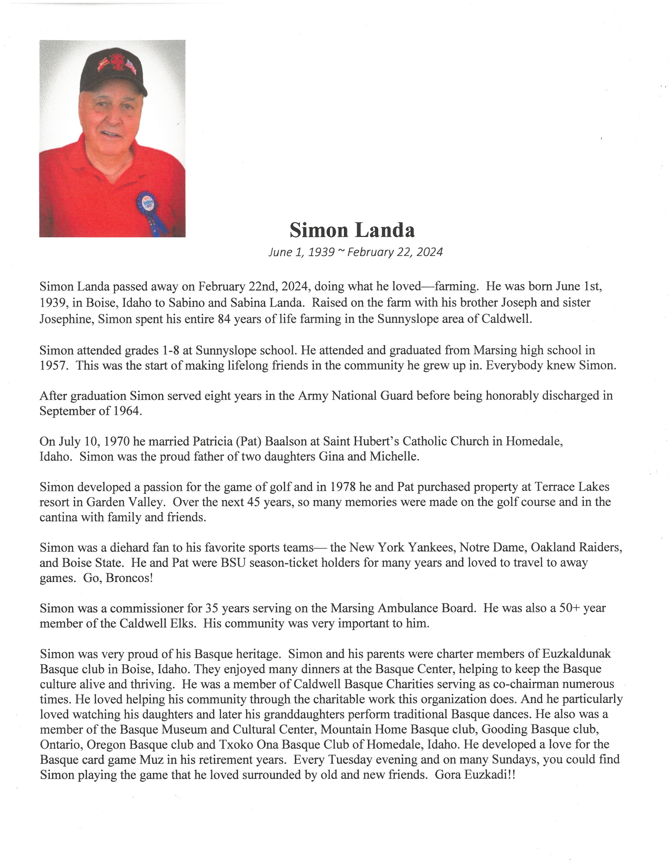Simon Landa - The Basque Museum & Cultural Center | Boise, ID