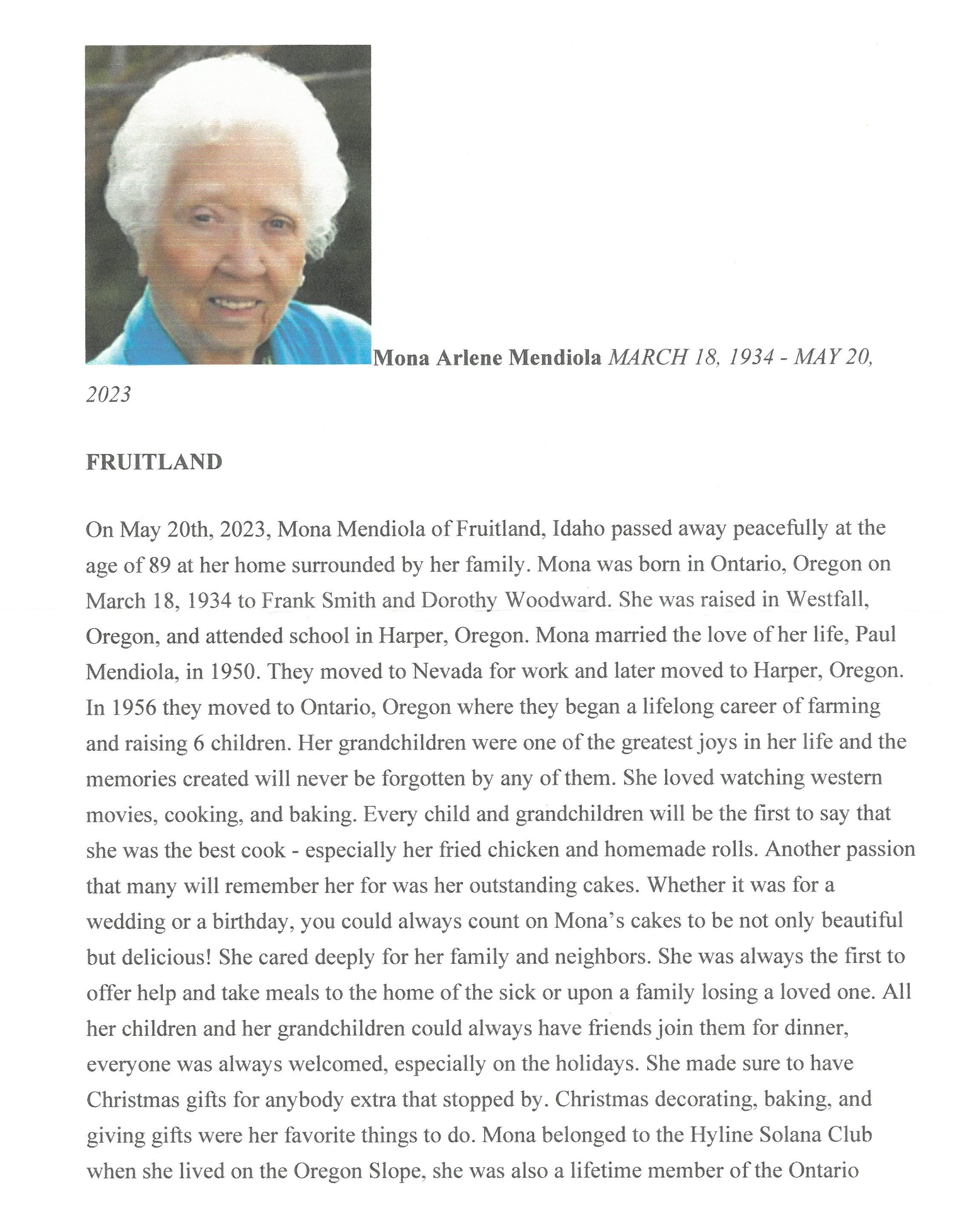 Mona Arlene (Woodward) Mendiola - The Basque Museum & Cultural Center ...