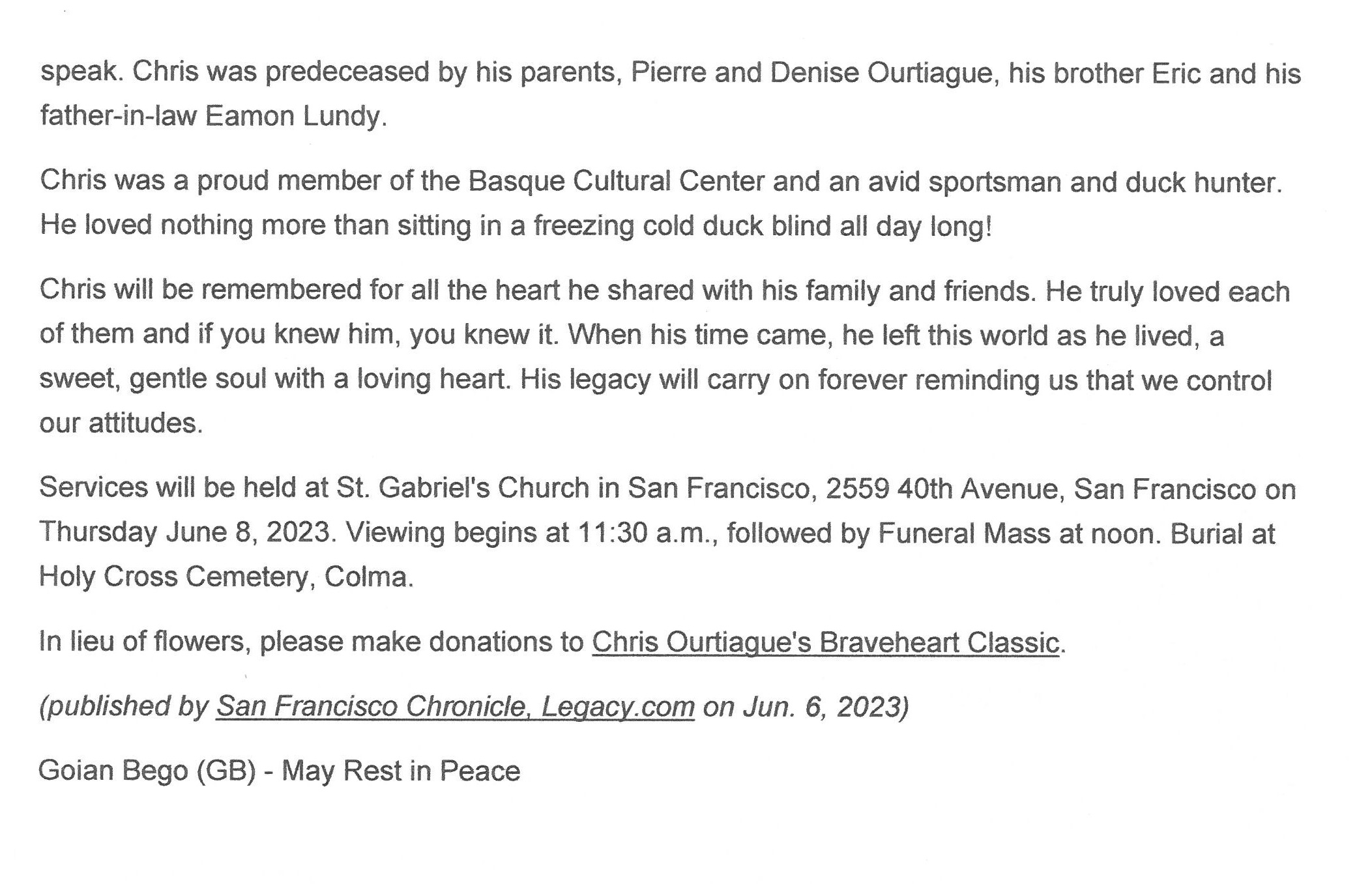 Christian "Chris" Charles Ourtiague - The Basque Museum & Cultural ...