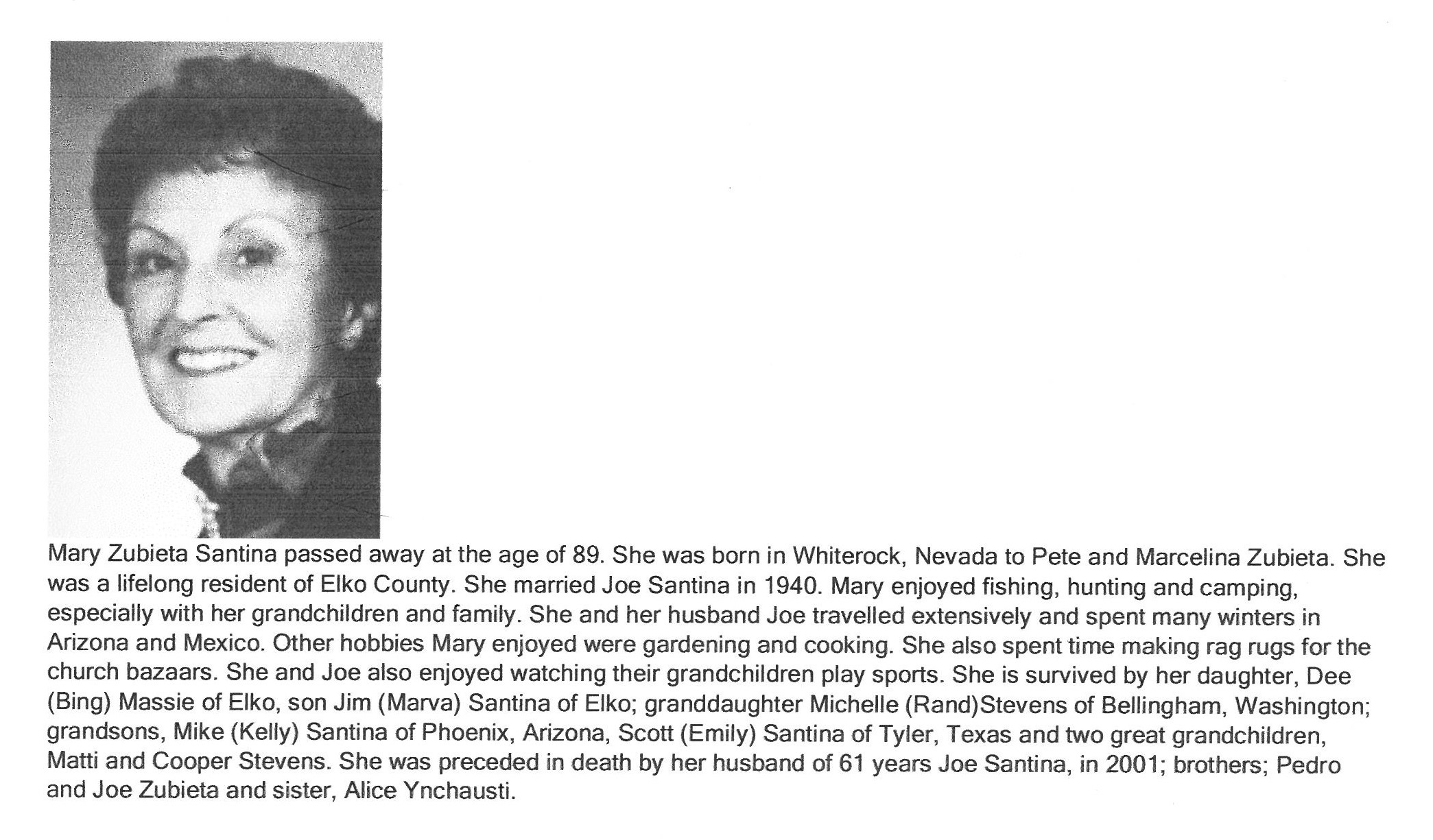 Mary Zubieta Santina - The Basque Museum & Cultural Center | Boise, ID