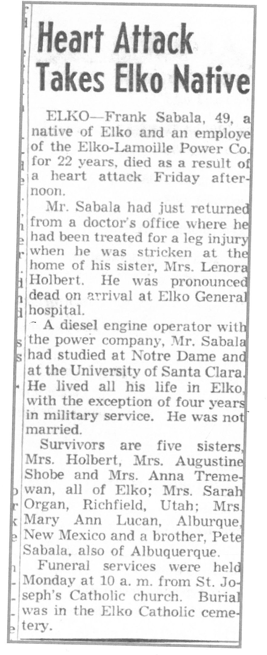 Frank A. Sabala - The Basque Museum & Cultural Center | Boise, ID