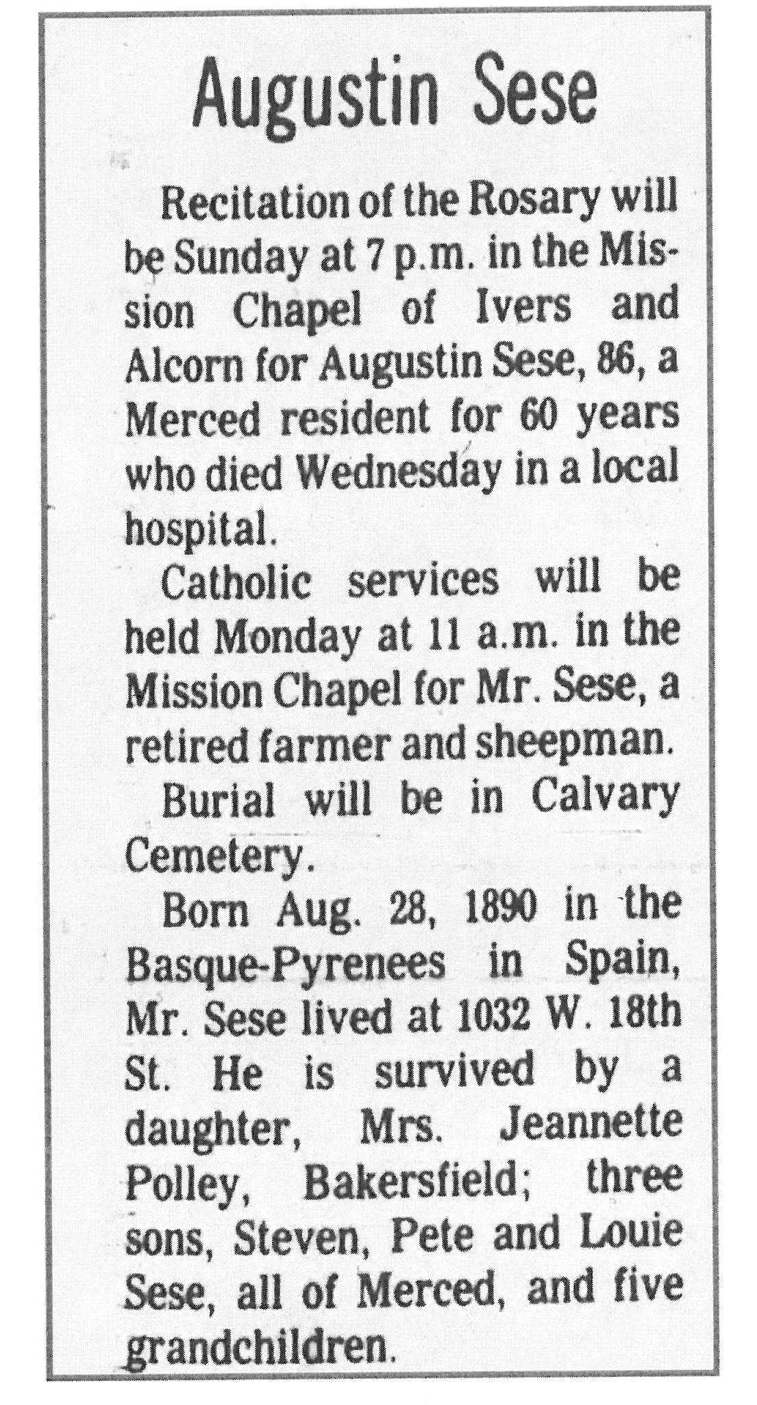 Agustin Sese - The Basque Museum & Cultural Center | Boise, ID