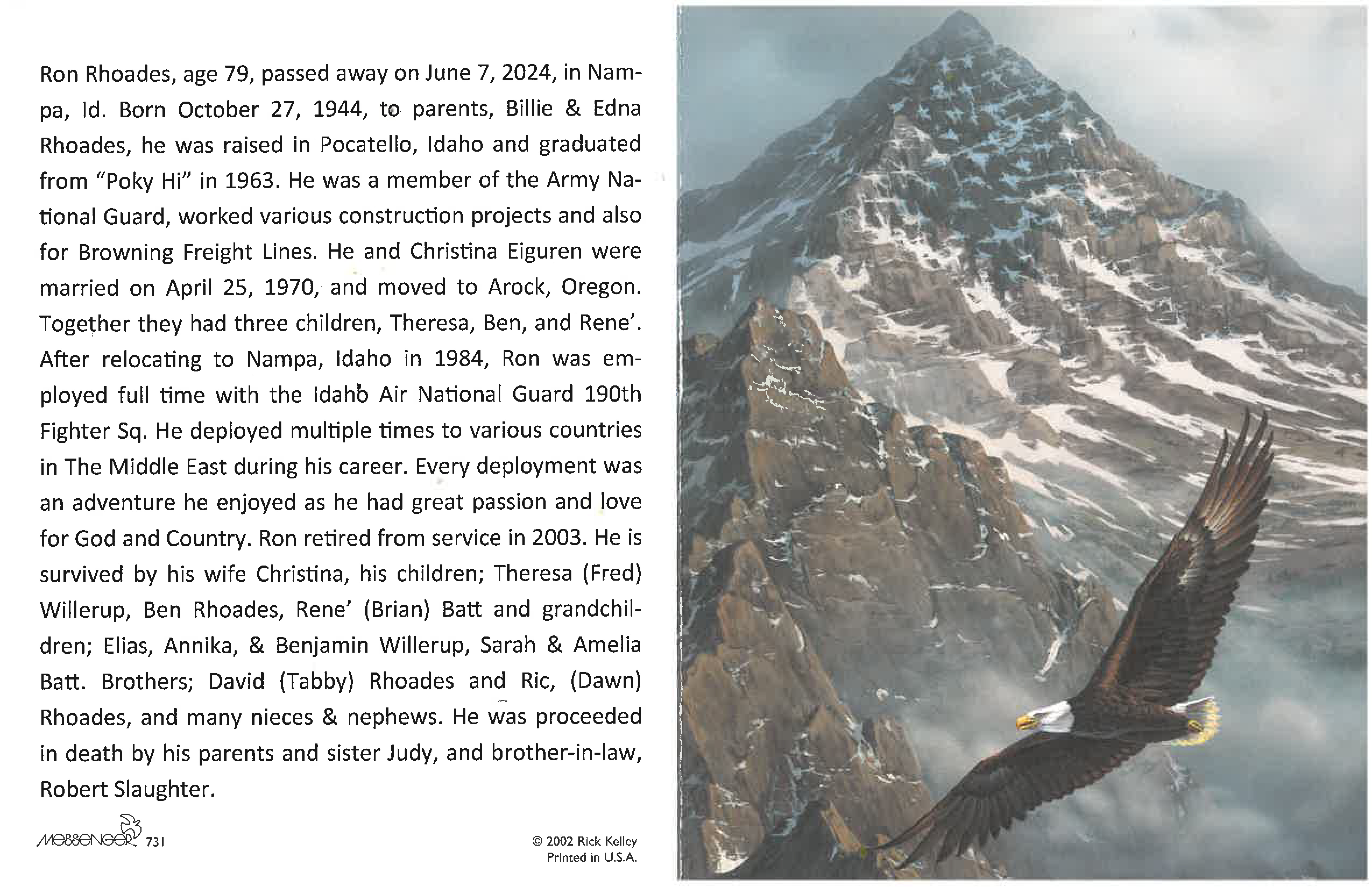 Ronald "Ron" Dale Rhoades - The Basque Museum & Cultural Center | Boise, ID