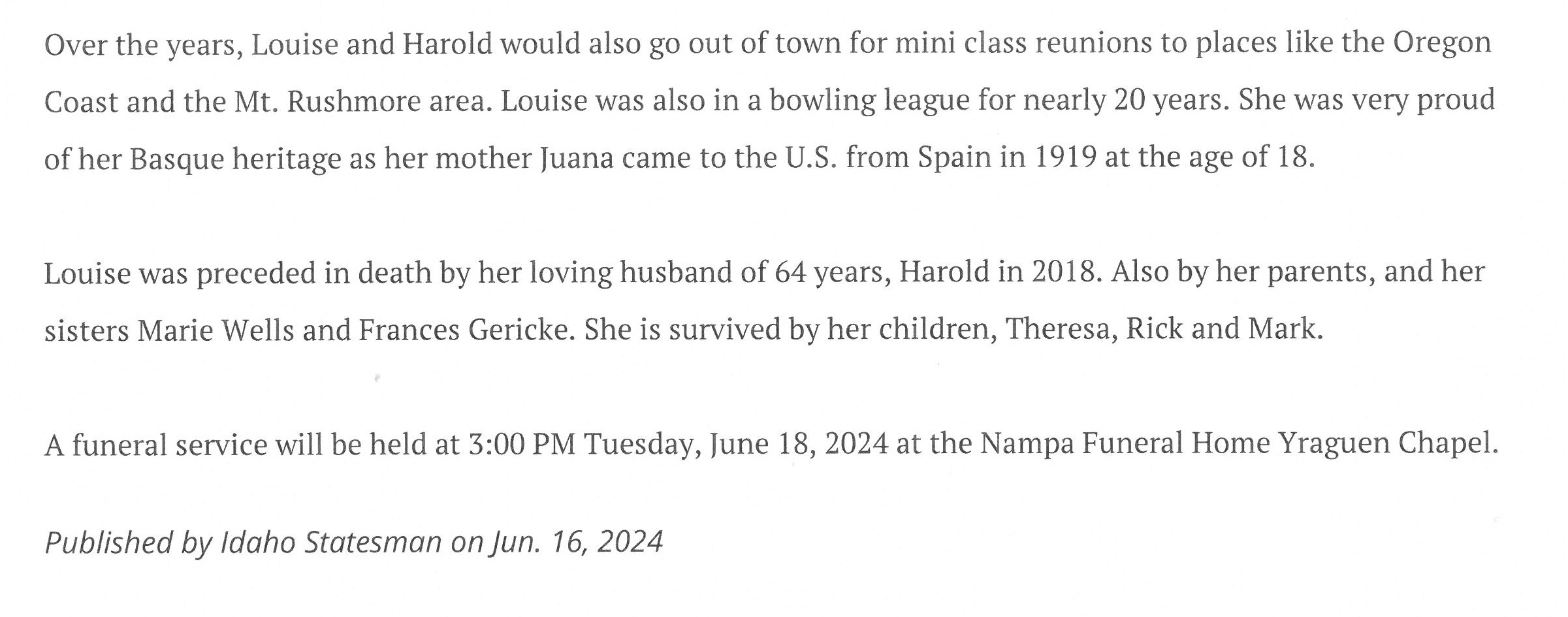 Louise (Urizar) Croy - The Basque Museum & Cultural Center | Boise, ID