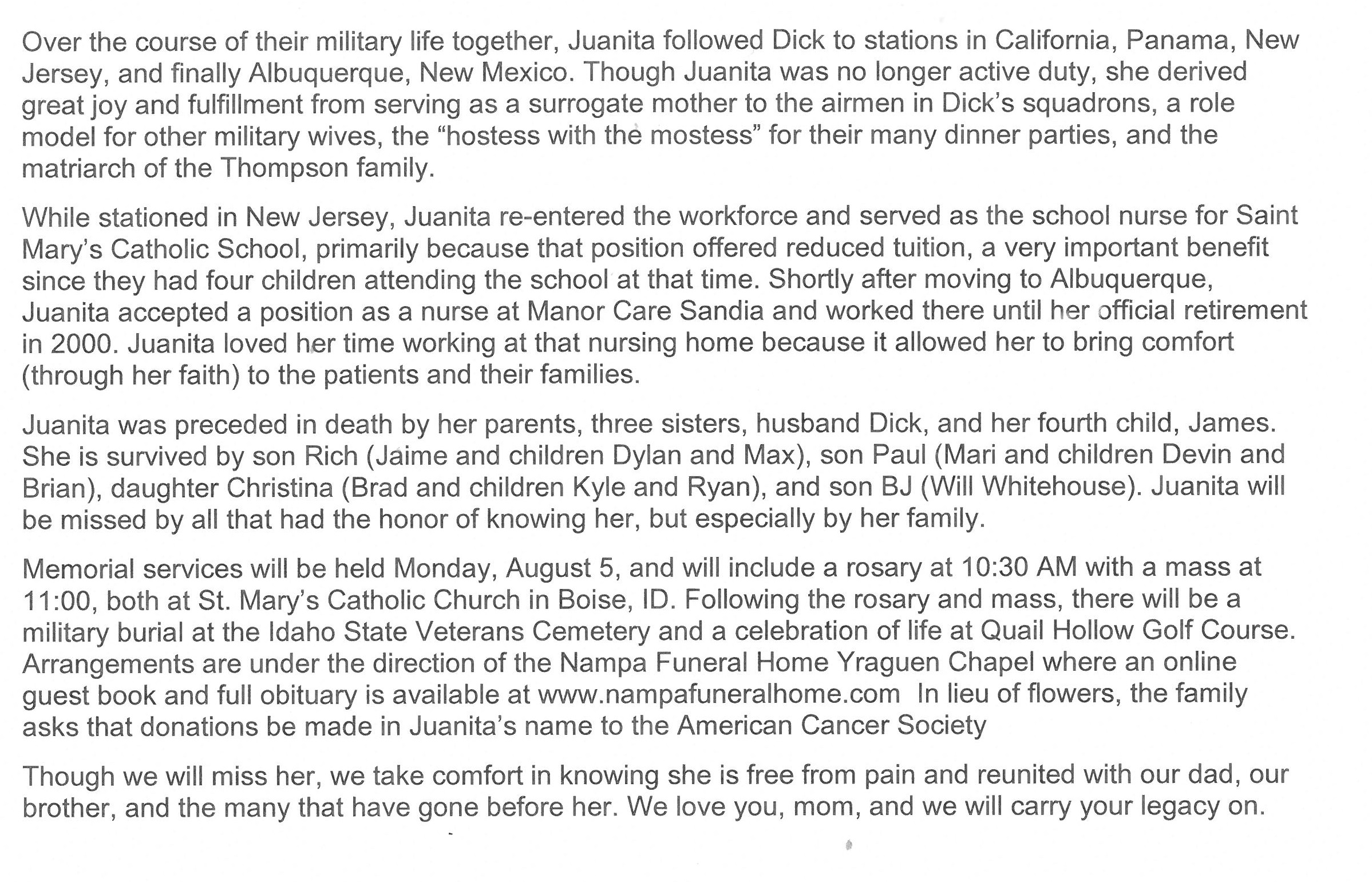 Juanita Raquel (Inchausti) Thompson - The Basque Museum & Cultural ...