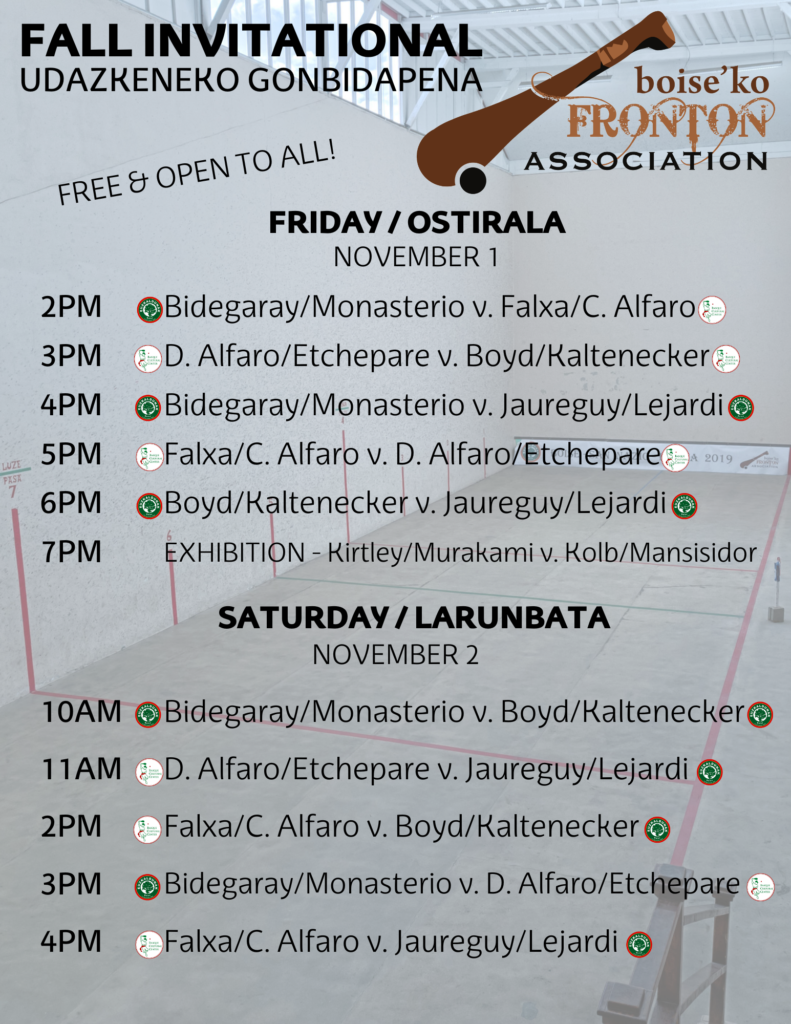 Pilota Invitational Tournament - The Basque Museum & Cultural Center ...