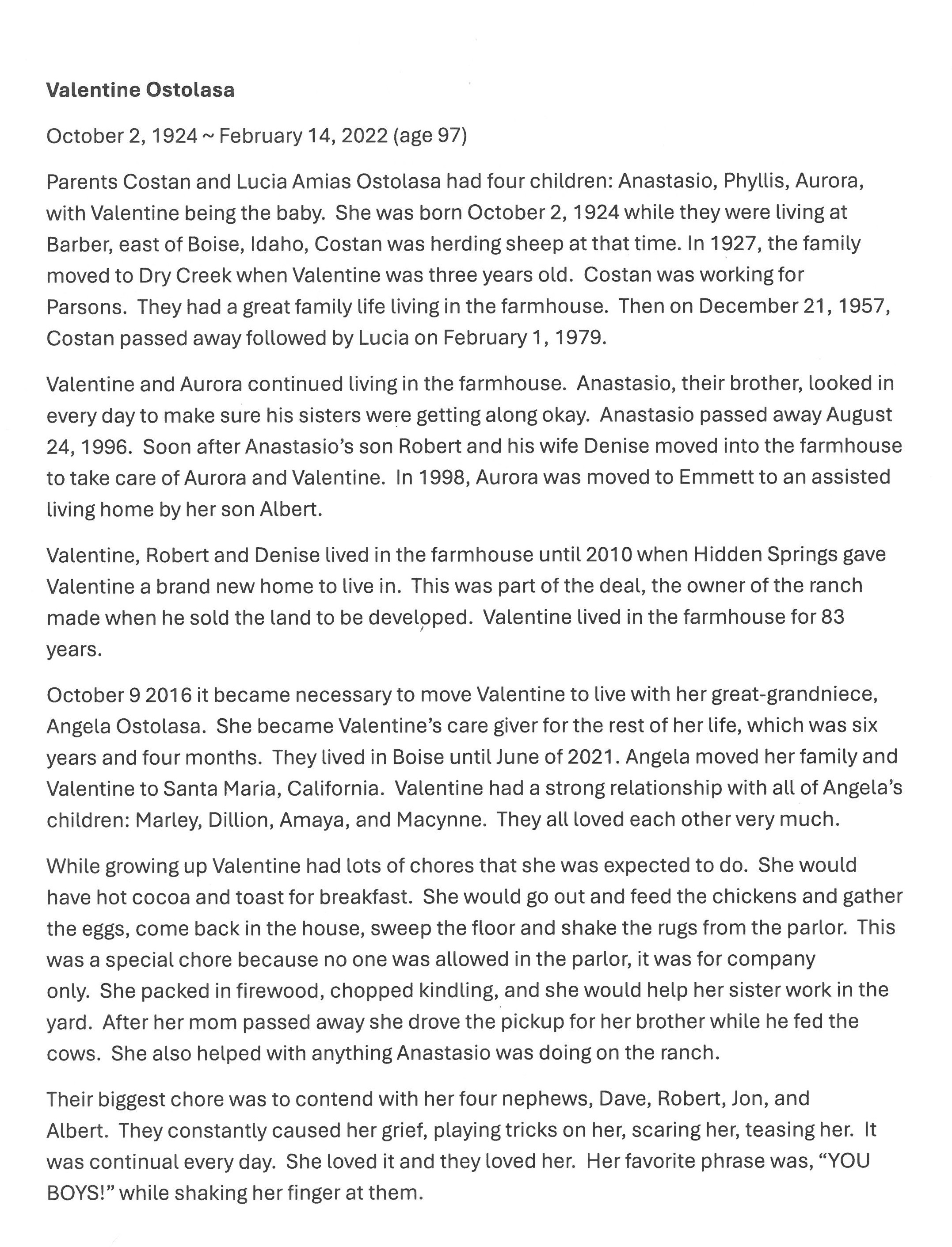 Valentine Ostolasa - The Basque Museum & Cultural Center | Boise, ID