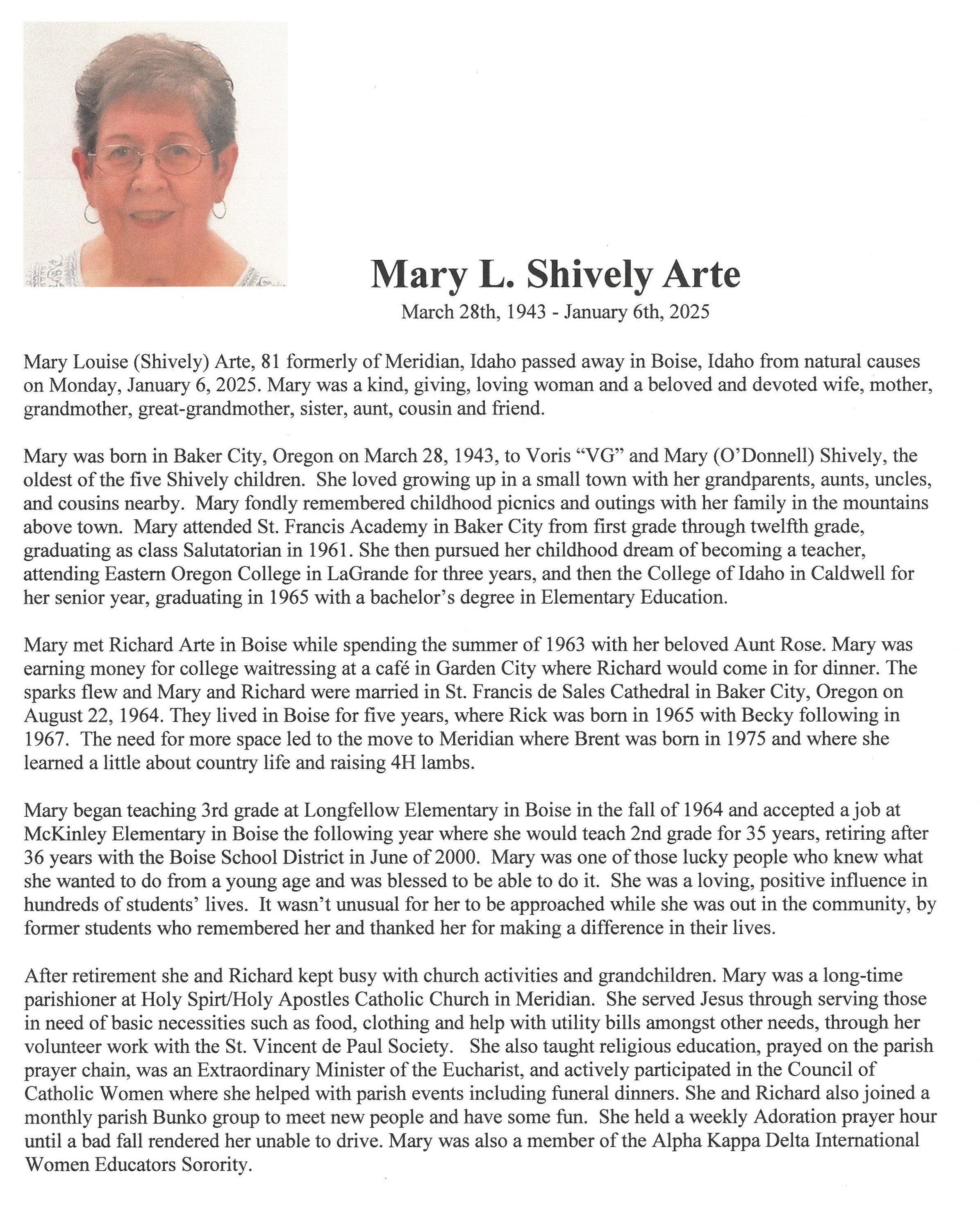 Mary Louise (Shively) Arte - The Basque Museum & Cultural Center ...
