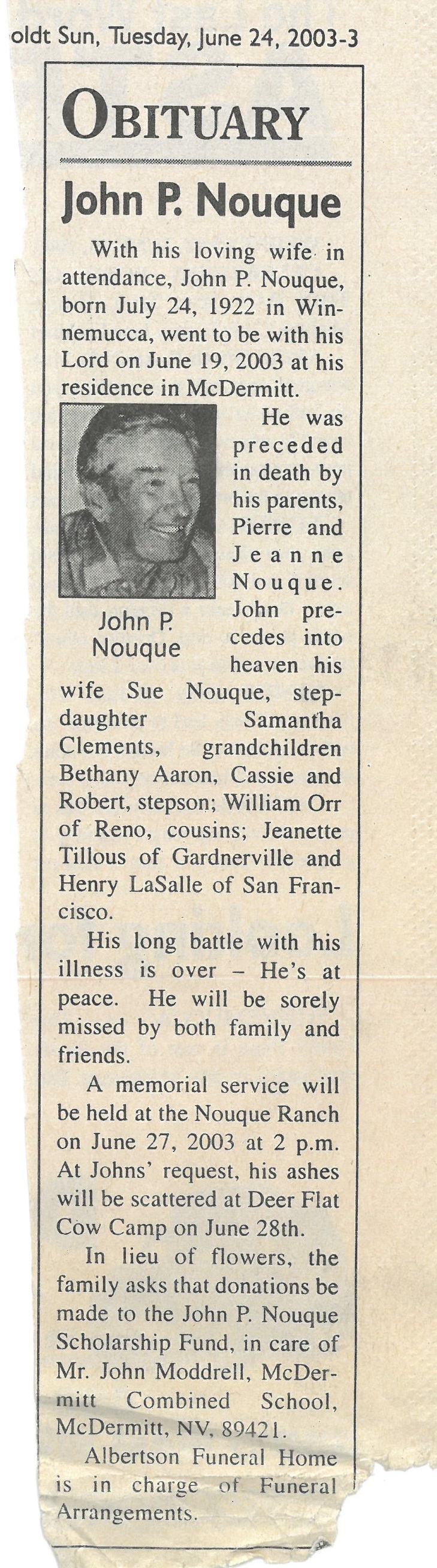 John P. Nouque - The Basque Museum & Cultural Center | Boise, ID